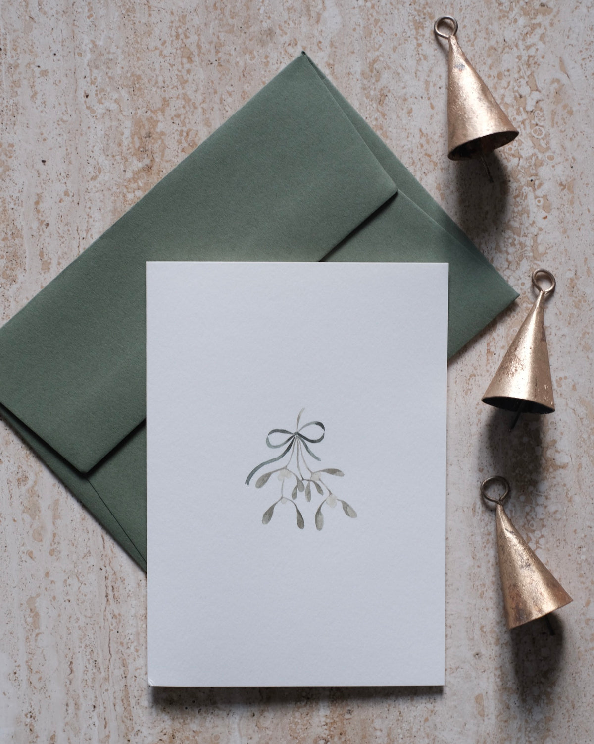 Carte Postale Originale - Branche de Gui Peinte à l'Aquarelle ...